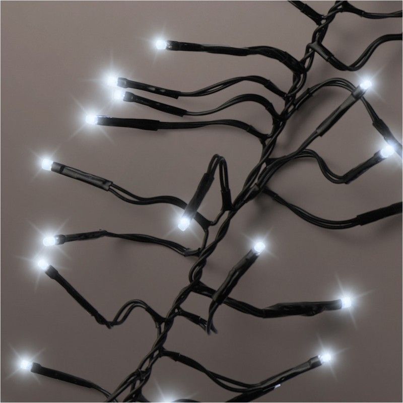 Luces led cluster lights outdoor cable negro 27m 3000led luz fria ...